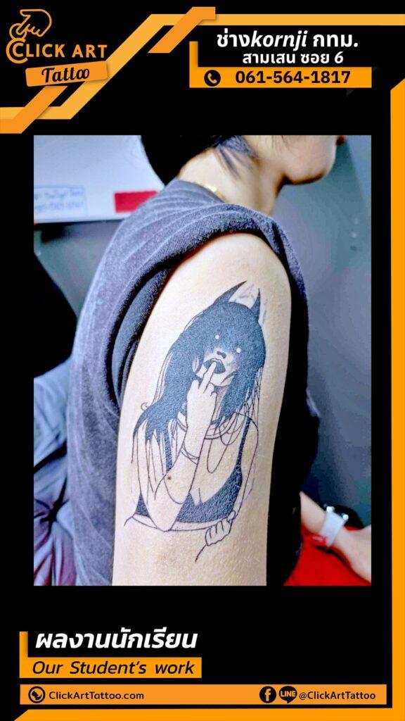 ผลงานนักเรียนสัก: ช่าง Kornji สักลายสามเสน ซอย 6 กทม. - Click Art Tattoo